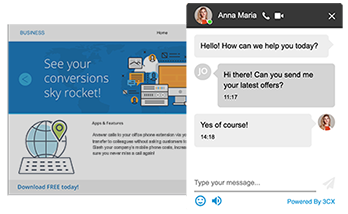 Aggiungi la Live Chat al tuo sito Web con il plugin 3CX