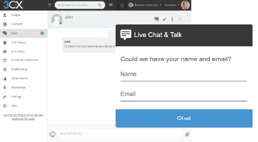 Aggiungi la Live Chat al tuo sito Web con il plugin 3CX