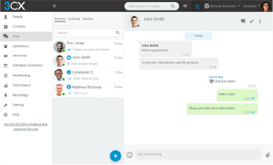 Eenvoudig en professioneel zakelijke sms versturen via 3CX